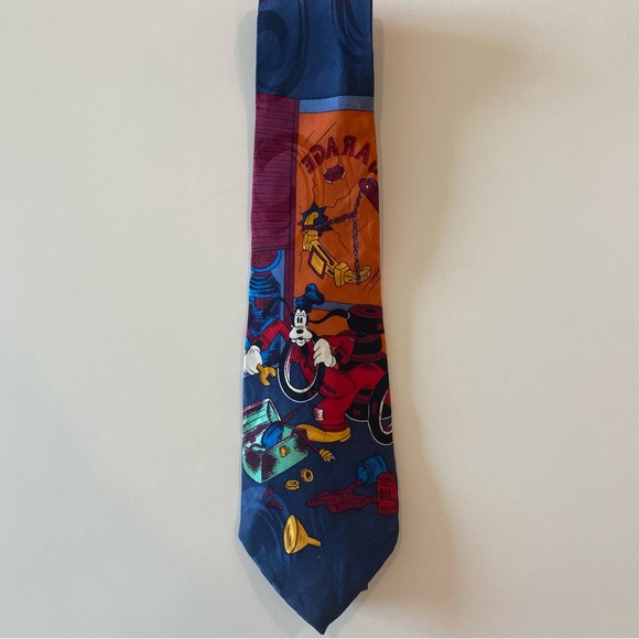Disney | Accessories | Vintage Disney Goofy Mechanic Garage Neck Tie ...